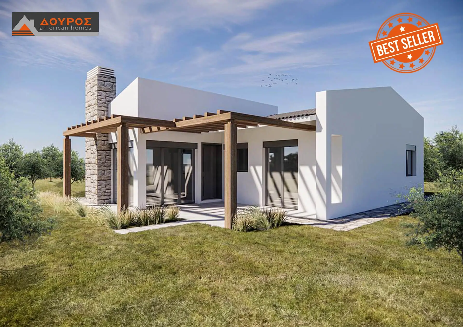 Ι 90 – ΙΣΟΓΕΙΑ ΚΑΤΟΙΚΙΑ 90m² – Douros American Home Προκατ Κατοικίες ...