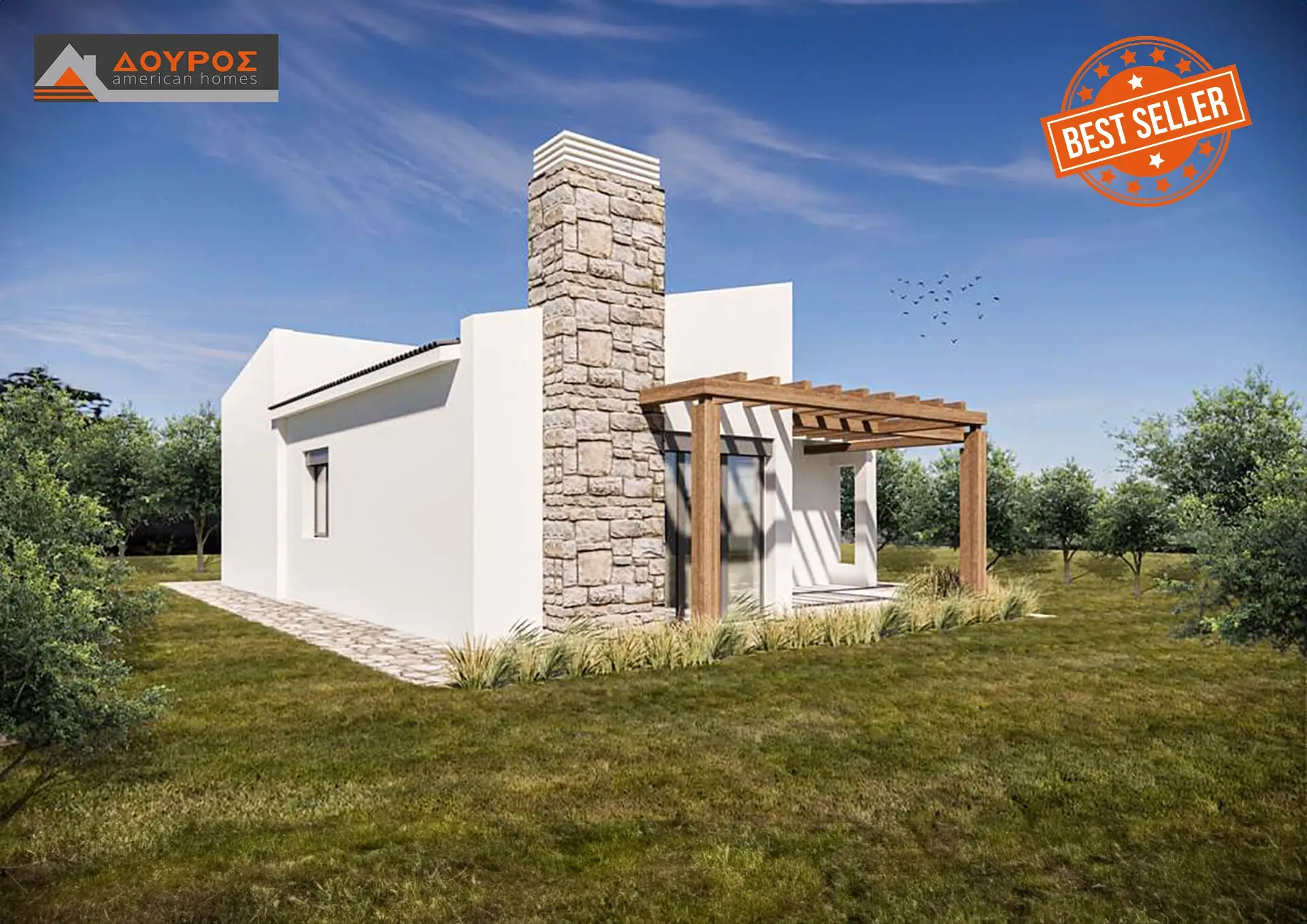 Ι 90 – ΙΣΟΓΕΙΑ ΚΑΤΟΙΚΙΑ 90m² – Douros American Home Προκατ Κατοικίες ...